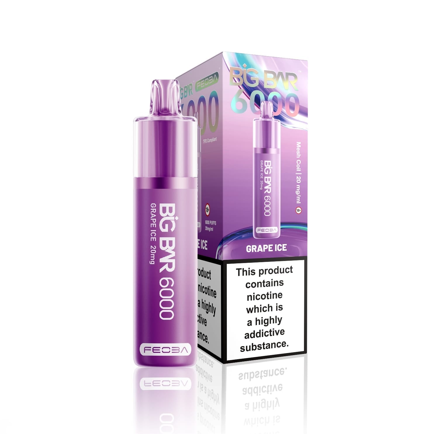 Feoba Big Bar 6000 Puffs Disposable Vape (Box of 5) - Vape & Candy Wholesale